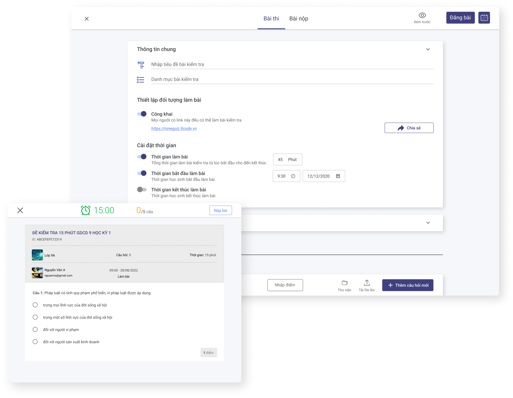 NineQuiz - Giải pháp học trực tuyến cùng Ninequiz